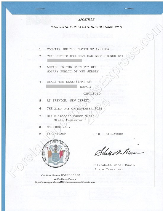 New Jersey - U.S. Apostille Services