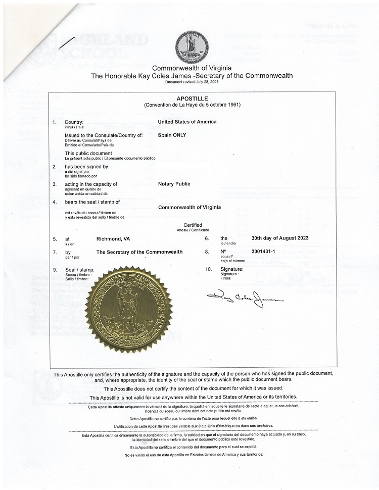 Virginia - U.S. Apostille Services
