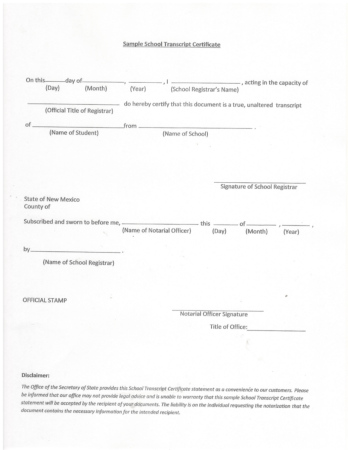 New Mexico transcript apostille requirements - U.S. Apostille Services
