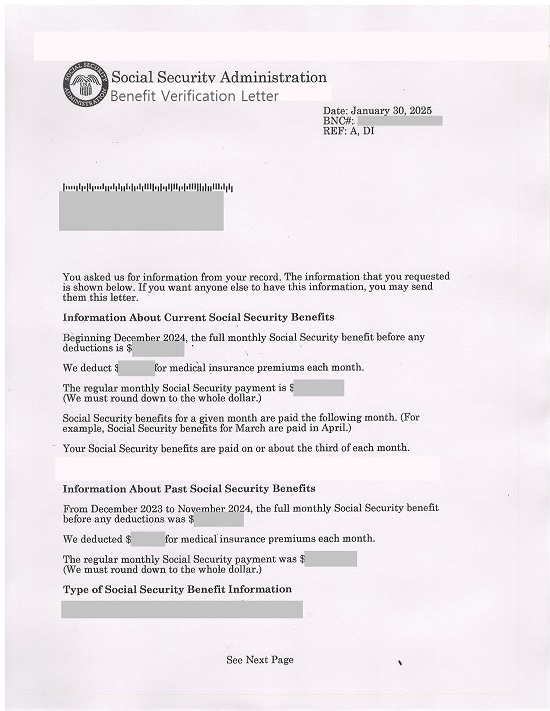 Social Security benefit letters - DC apostilles - U.S. Apostille Services