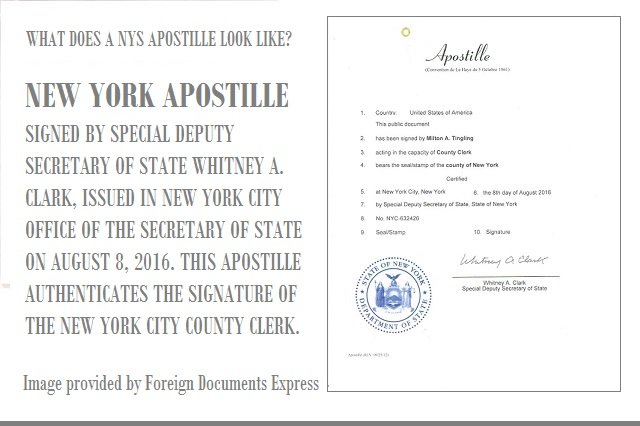 What does a New York apostille look like?
