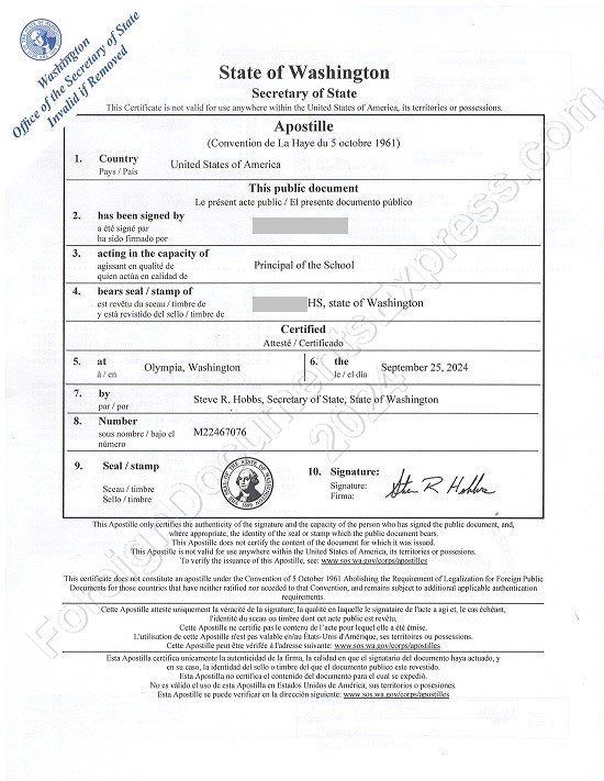 Apostilles from the State of Washington - U.S. Apostille Services